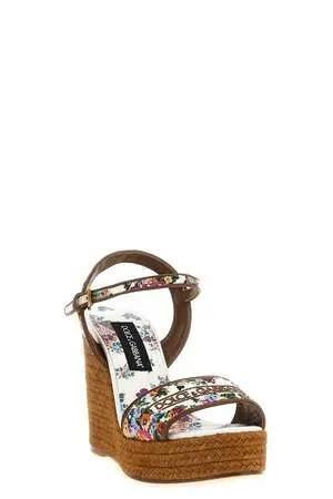 Dolce & Gabbana Woven Rope Wedge Sandal