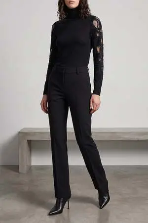 Ermanno Scervino Turtleneck Sweater With Lace Inserts