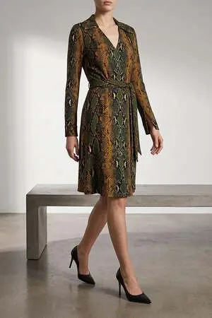 Diane Von Furstenberg Printed 'new Jeanne' Silk Wrap Dress