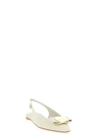 FERRAGAMO Slingback Ballerinas With Vara Plaque