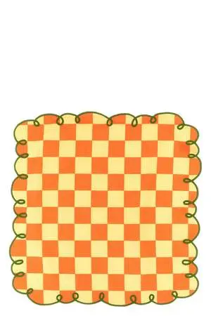 BITOSSI Napkin Set 'ocra/arancio Bordo Verde - Orange