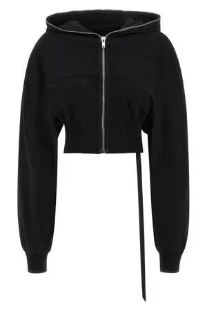 Rick Owens Collage Gimp Hoodie With Full Zip - Black