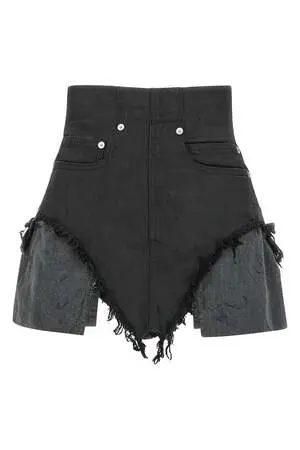 Rick Owens Short 'dirt Cutoffs - Black