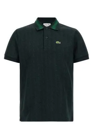 Lacoste Monogram Jacquard Polo Shirt - Green