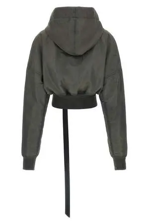 Rick Owens Hooded Cropped Flight Bomber Jacket