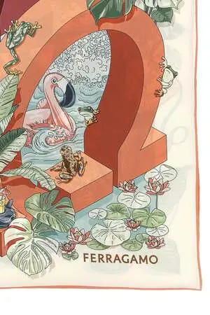 FERRAGAMO Jungle Party' Silk Scarf