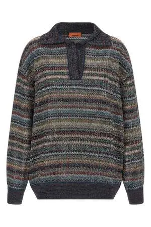 Missoni Lurex Knit Polo Shirt - Multi