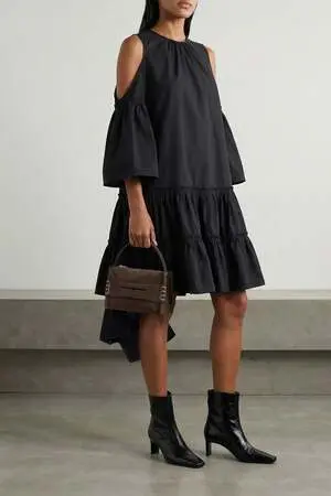J.W.ANDERSON J. W.anderson J. W.anderson Dress With Asymmetrical Ruffles - Black