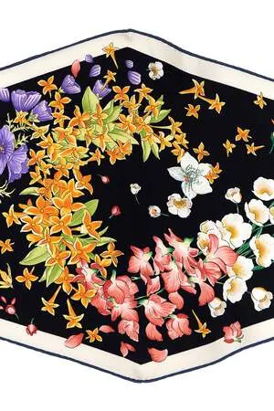 FERRAGAMO Diamond-shaped 'primavera' Print Scarf