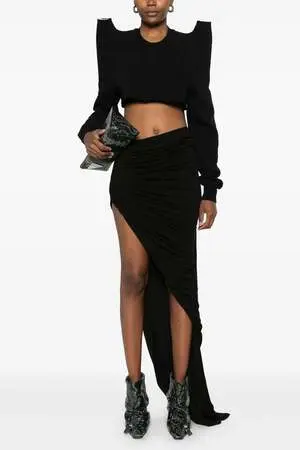 Rick Owens Asymmetric Draped Maxi Skirt
