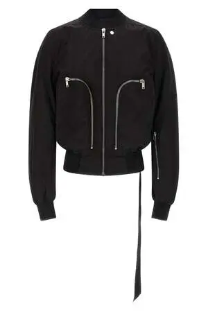 Rick Owens Bomber With Curved Zip Pockets