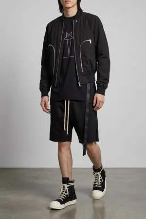 Rick Owens Bomber With Curved Zip Pockets