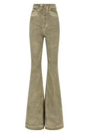 Rick Owens Bolan Bootcut Jeans With Whiskering Effect