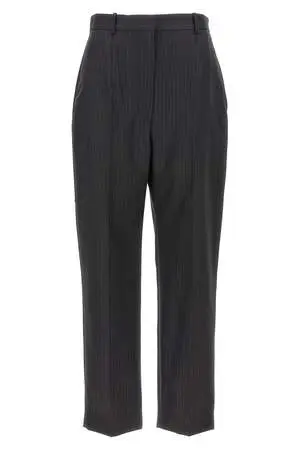 Alexander McQueen Wool 'pinstripe' Trousers - Gray