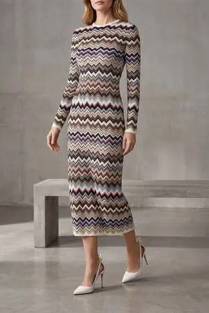 Missoni Chevron Knit Long Dress
