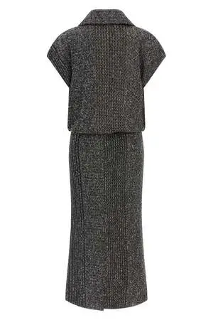 Missoni Zig-zag Metallic Knit Midi Dress