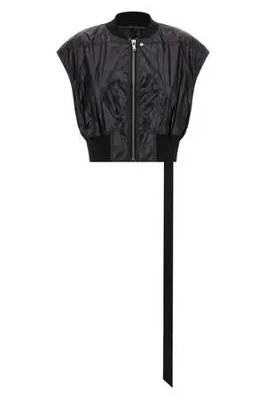 Rick Owens Gilet With Hanging Strap - Black