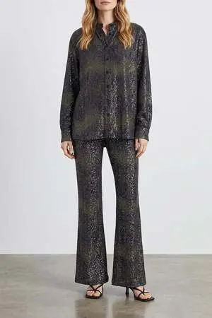 Missoni Flared Trousers With Micro-sequin Weave
