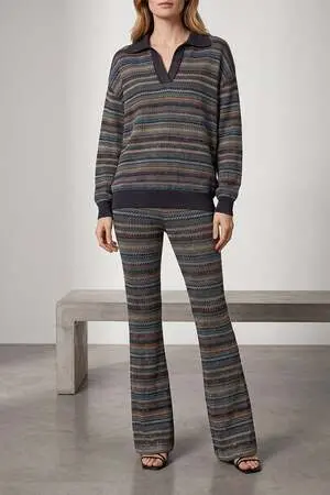 Missoni Woven Greek Key Motif Trousers - Multi