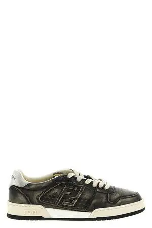 Fendi Match Leather Sneaker - Brown