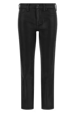 7 FOR ALL MANKIND Luxurious Leather-effect Denim Jeans