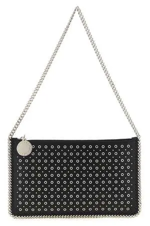 Stella McCartney Falabella Eyelets' Pochette - Black