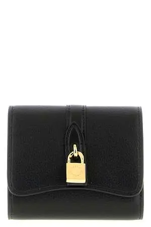 Stella McCartney Trifold Wallet With Padlock - Black