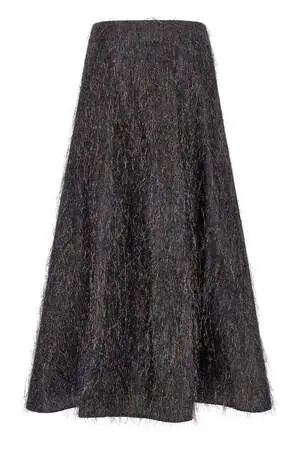 Peserico Skirt With Metallized Fringed Texture