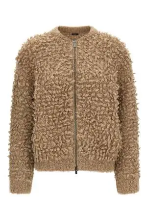 Peserico Bouclé Lurex Bomber - Beige
