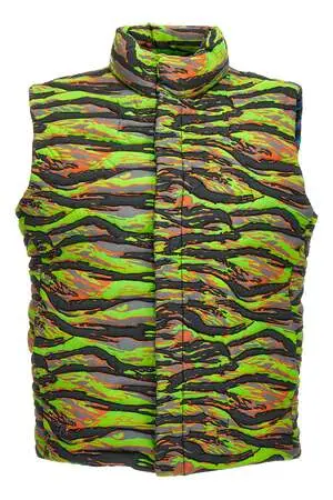ERL Gilet 'vest Imbottito In Tessuto Camouflage - Multi