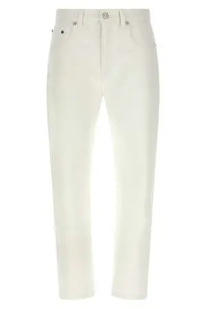 VICTORIA BECKHAM Jeans With Embossed Leather Patch