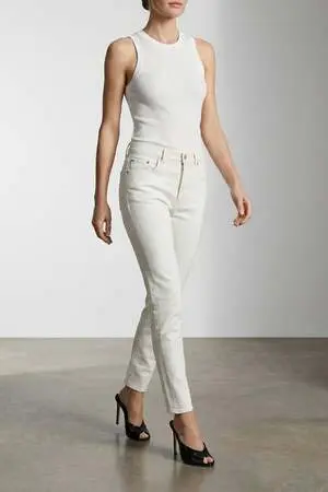 Victoria Beckham Jeans With Embossed Leather Patch