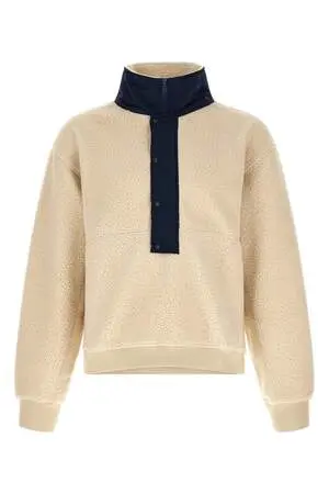 ENTIRE STUDIOS System Half Zip Fleece Sweatshirt - Beige