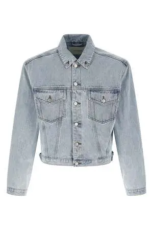 ENTIRE STUDIOS Denim Jacket With Engraved Buttons - Light Blue