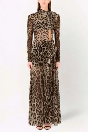 Dolce & Gabbana Dress 'leopard Print Georgette
