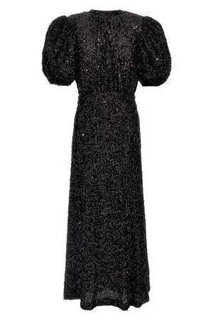 ROTATE BY BIRGER CHRISTENSEN Sequin Midi Dress - Black