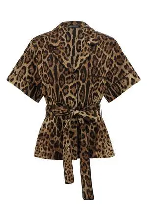 Dolce & Gabbana Shirt With Contrast Piping - Brown