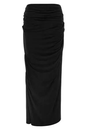 ENTIRE STUDIOS Draped Maxi Skirt - Black