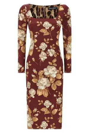Dolce & Gabbana The 'vintage Rose-print' Dress - Multi