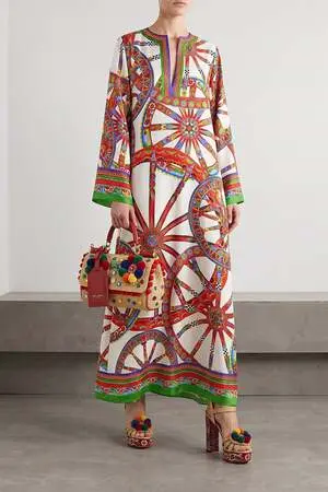 Dolce & Gabbana Carretto Print Maxi Dress