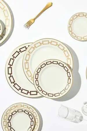 GINORI 1735 Catene' Soup Plate 24.5cm - Brown
