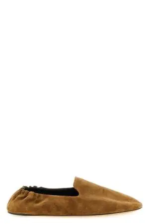 THE ROW Casa Suede Slipper - Brown