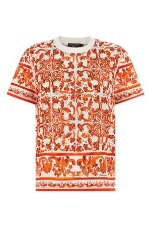 Dolce & Gabbana T-shirt With Maiolica Print