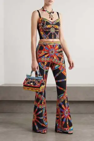 Dolce & Gabbana Carretto Print Bustier Top