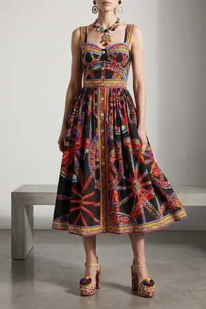 Dolce & Gabbana The 'carretto' Midi Dress