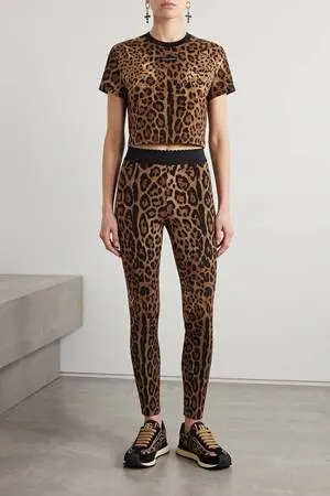 Dolce & Gabbana Leo Print Cropped T-shirt