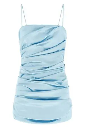 Dolce & Gabbana Ruched Satin Mini Dress