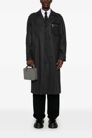 Fendi Cashmere Coat With Ff Logo
