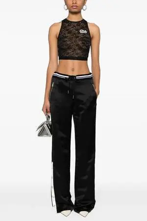 Alessandra Rich Top Crop 'stretch Lace