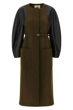 Fendi Coat 'soprabito Wool Felt - Green